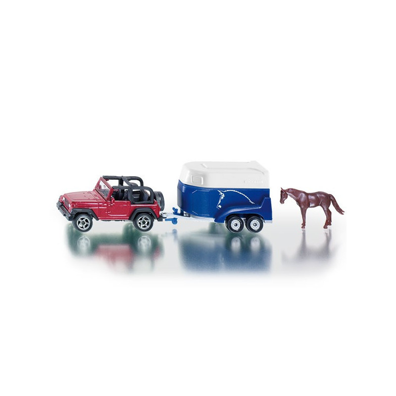 coche Jeep con remolque caballo - Blister